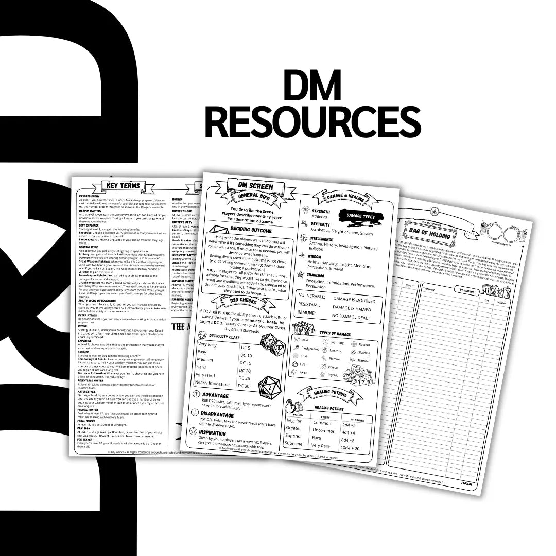 Dungeon Master Resources | D&D DM Tools & Digital Bundles | FeyWorks