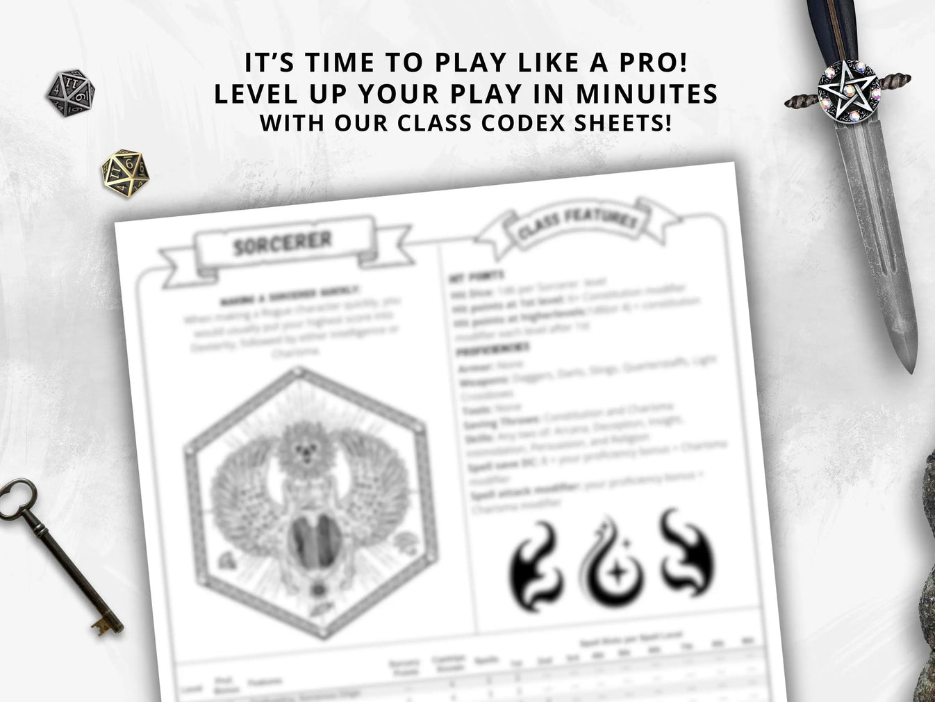 Sorcerer 5e 2014 Reference Guide - Essential Rules – FeyWorks